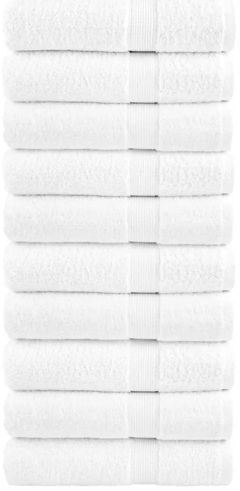 Prémiové ručníky do sprchy SOLUND 10 ks bílé 70x140 cm 600 g/m² 137130