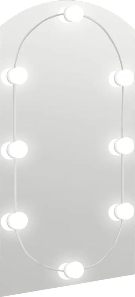vidaXL Zrcadlo s LED světly 90 x 45 cm sklo obloukové [3102978]
