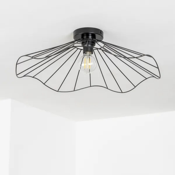 Brilagi - LED Přisazený lustr CERIA WIRE 1xE27/40W/230V pr. 60 cm černá
