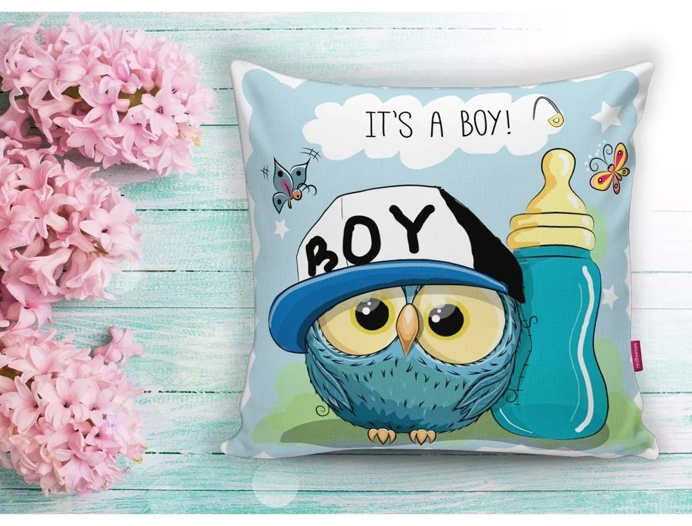 Dětský povlak na polštář 43x43 cm Boy Owl – Mila Home