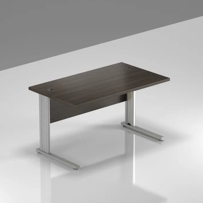 NABYTEK-DESIGNOVY.CZ - BPR12 07 - Kancelářský stůl Komfort, kovová podnož, 120x70x76 cm, kaštan/šedá