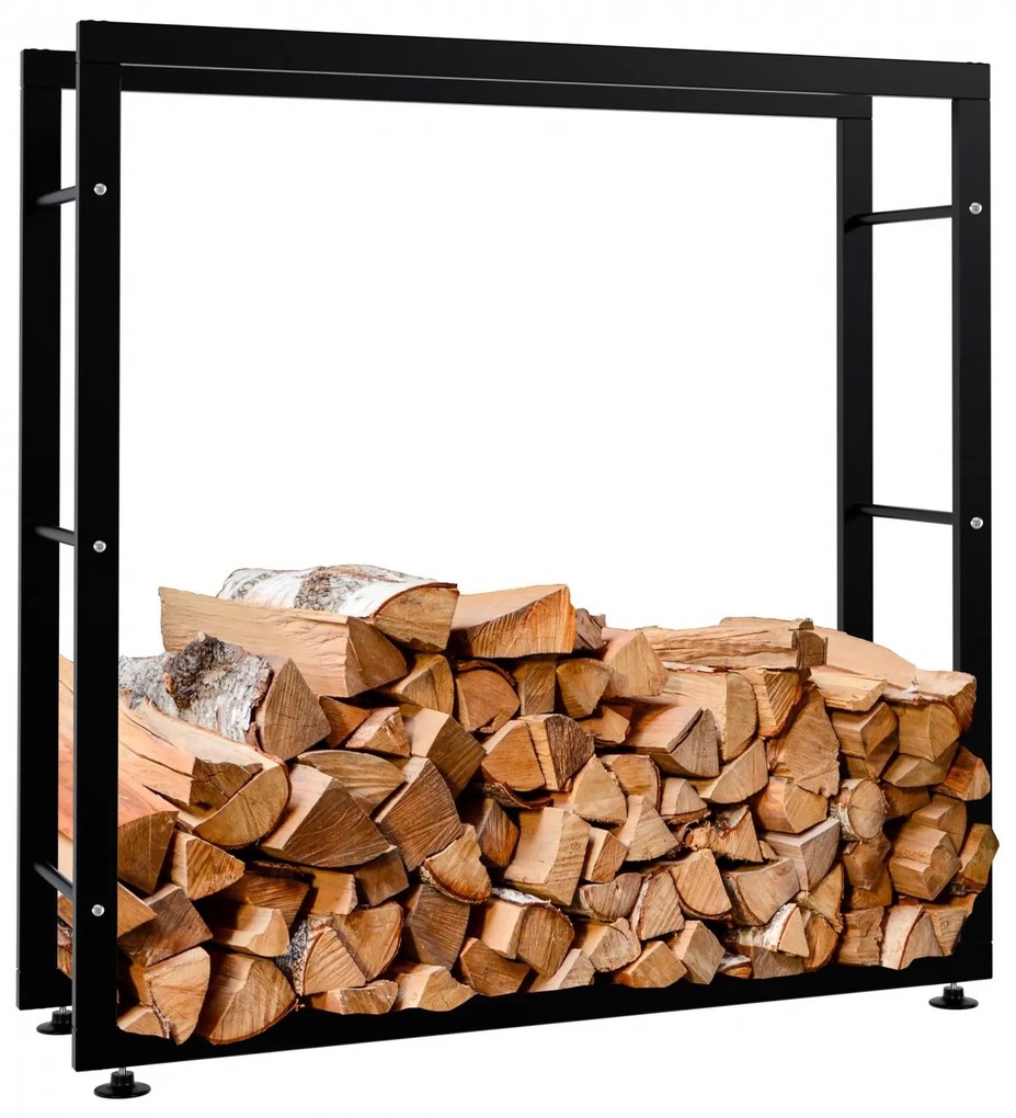 Stojan na dřevo Keri V2 25x100x100, černá