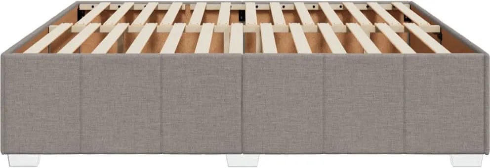 Rám postele bez matrace taupe 200 x 200 cm textil 3284864