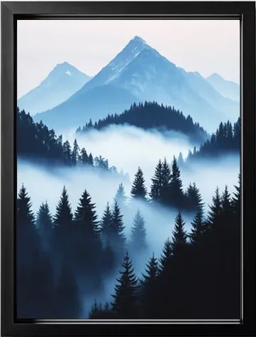 Horský klid - obraz - Mlžné lesy a majestátní vrcholy 30 - 50 x 70 cm - 649 Kč