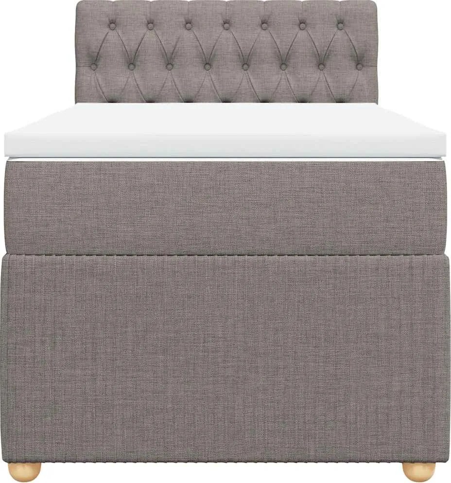 Box spring postel s matrací taupe 90x200 cm textil 3287350