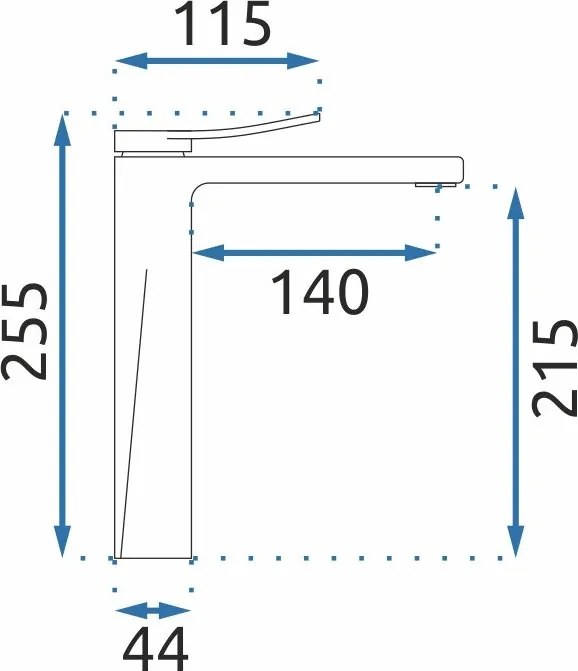 Rea Soul - Vysoká umyvadlová baterie, Černá-Zlatá, REA-B9961