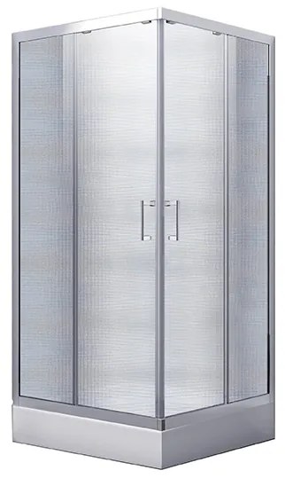 Besco Čtvercový sprchový kout MODERN SQ 80x80 (90x90), výška 165 cm Rozměry (cm): 80x80, Barva profilů a typ výplně: profily: chrom, výplň: transparent