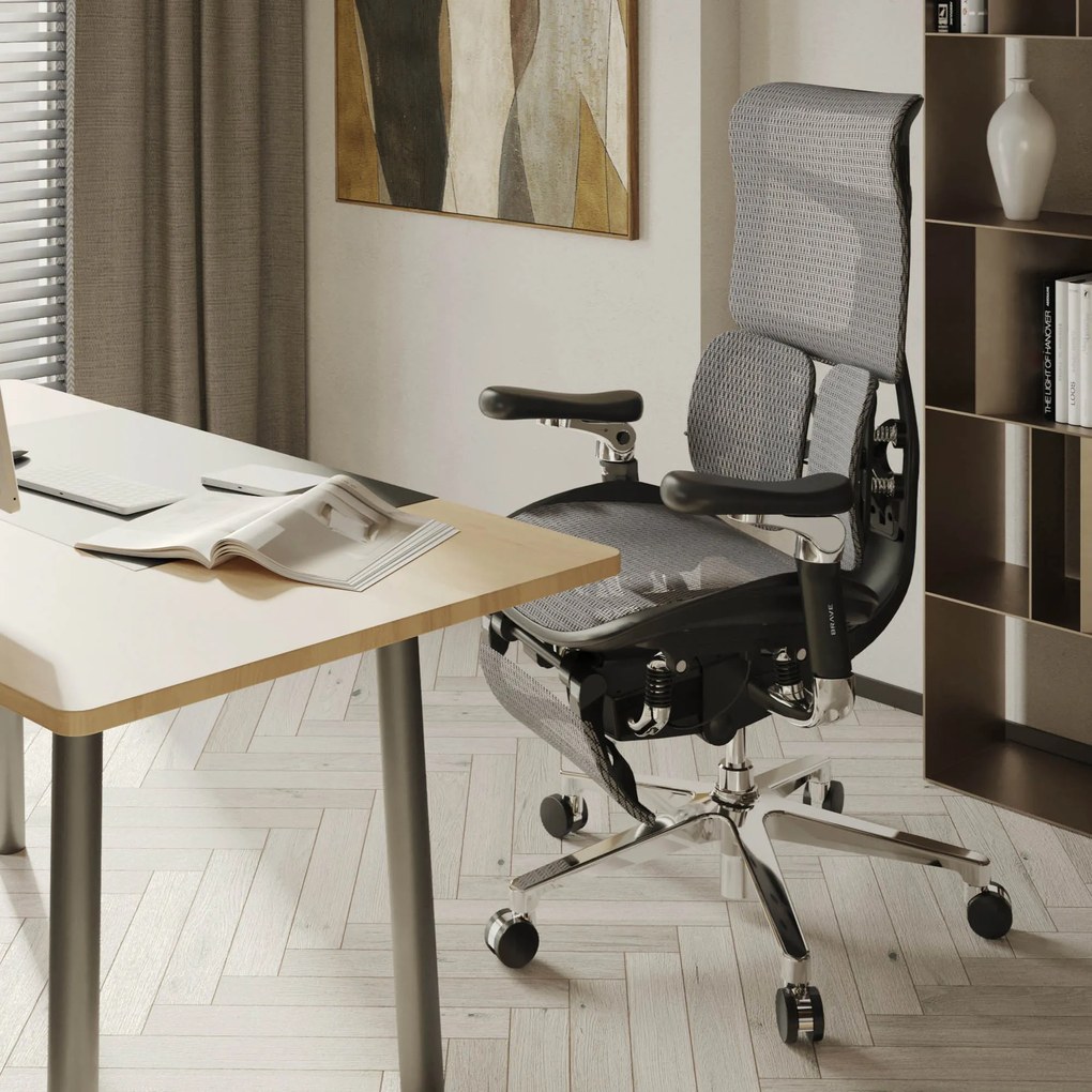 Ergonomická židle s podnožkou černá Premium Normal Size: Diablo V-Kinetic