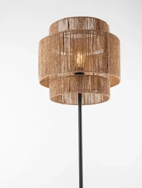 LED přírodně-černá stojací lampa Lito