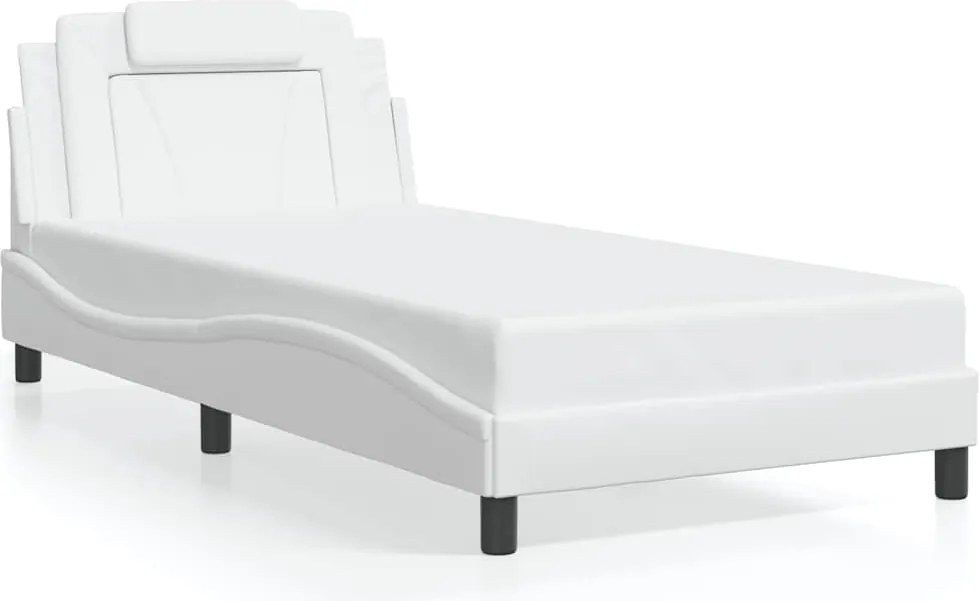 Rám postele Viana bez matrace bílý 100x200 cm umělá kůže 3208076