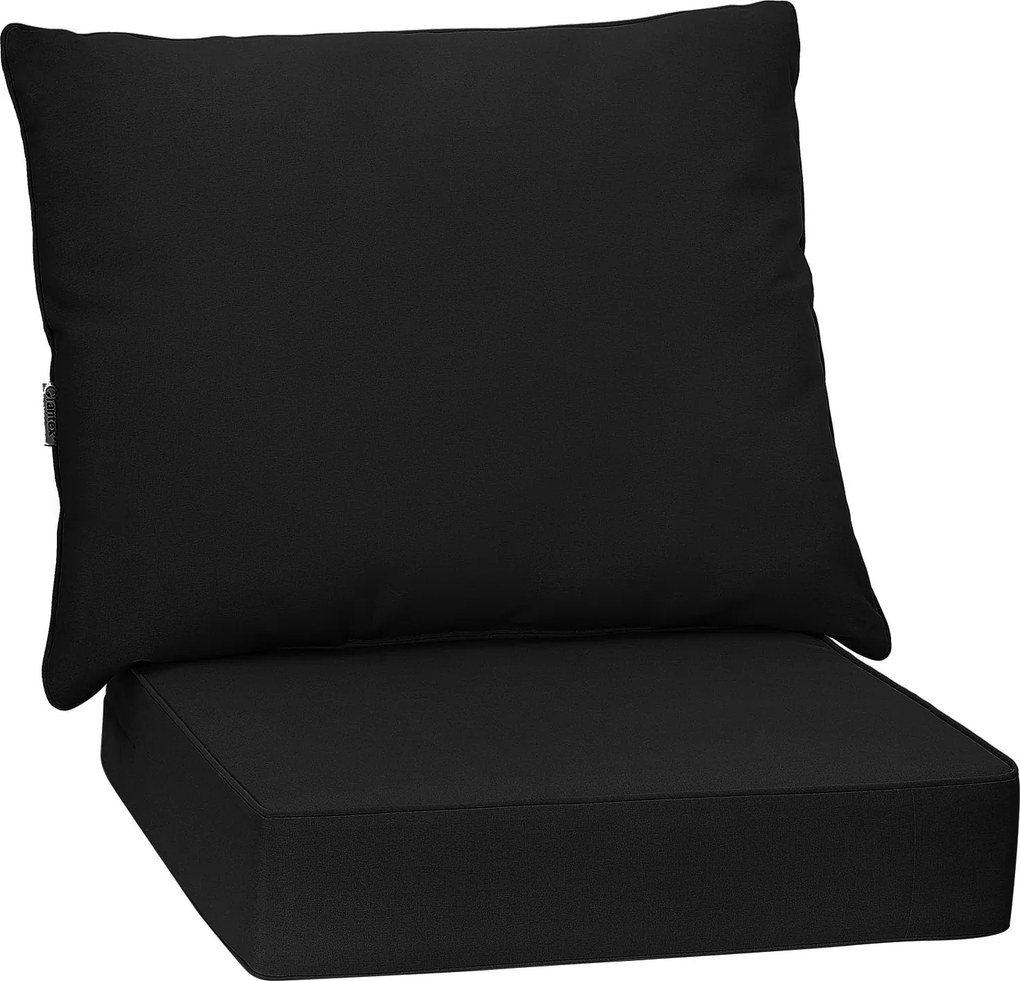 Costway Polštář na zahradní nábytek sedák + opěrák 60 x 40 x 20 cm polštáře