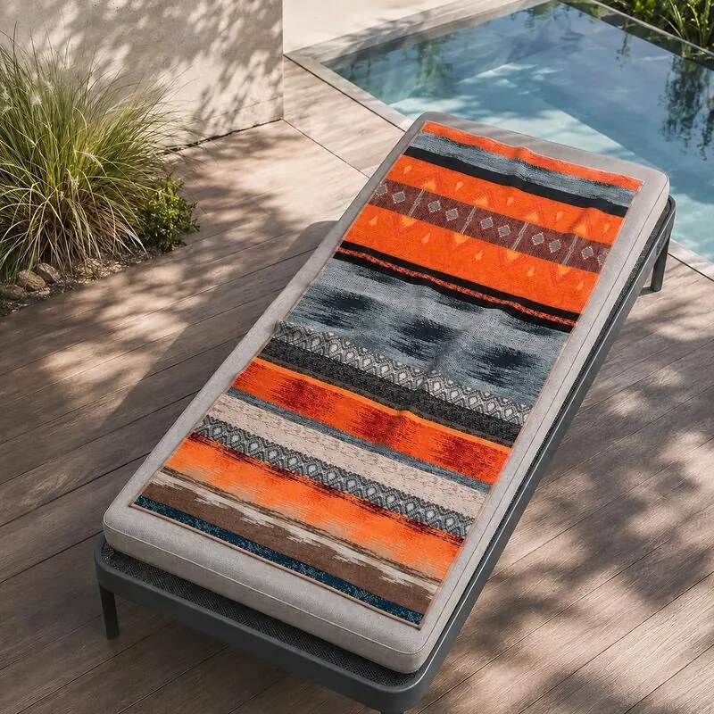 SCANquilt plážová osuška VELUR mexico oranžovošedá 100 x 180 cm