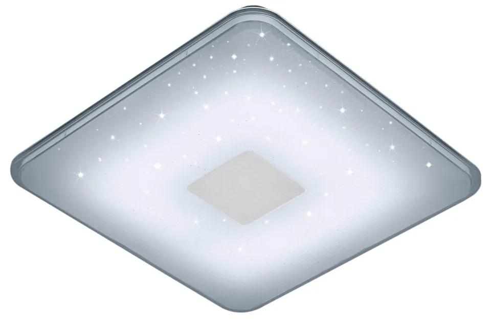Bílé čtvercové stropní LED svítidlo na dálkové ovládání Trio Ceiling, 42,5 x 42,5 cm