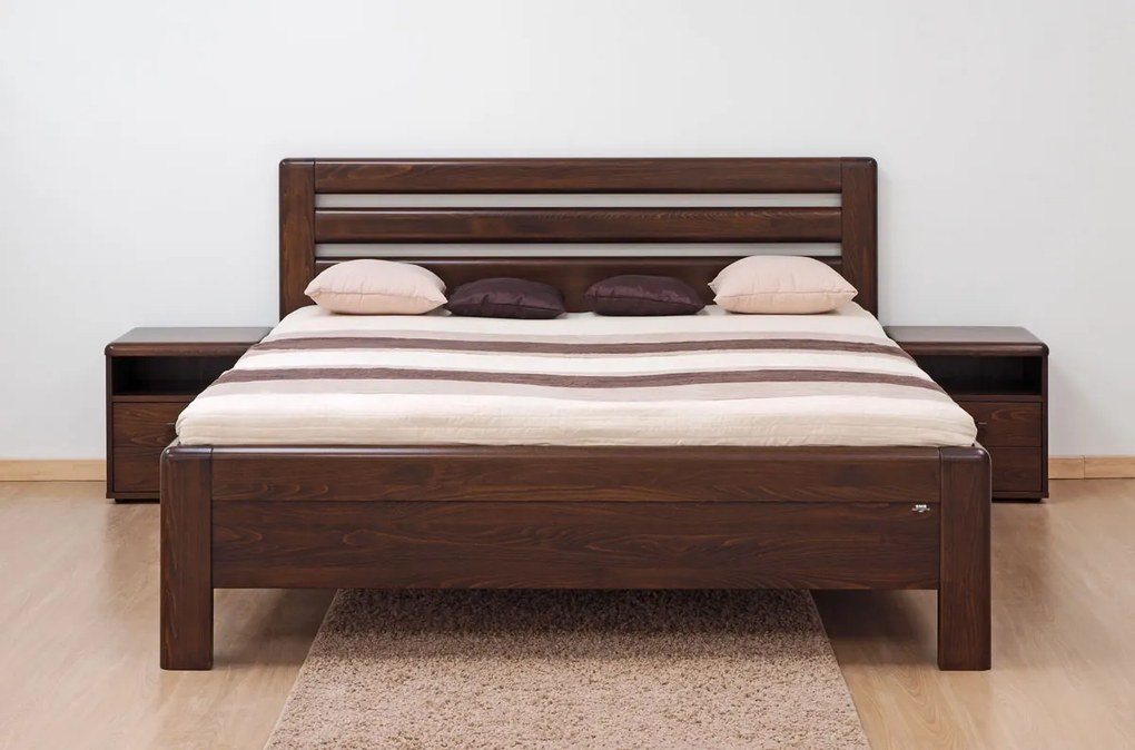 BMB Adriana Lux postel - buk Moření: Bělená, Provedení: Buk průběžný, Rozměr: 180 x 200 cm