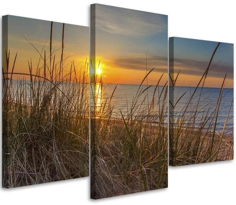 Gario Obraz na plátně Západ slunce nad mořem - 3 dílný Rozměry: 60 x 40 cm