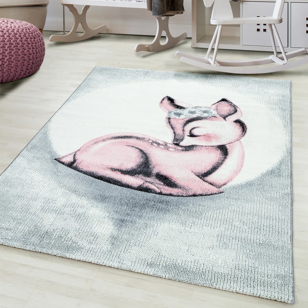 Ayyildiz, Dětský kusový koberec Bambi 850 pink, 160x230, růžová, dětský pokoj