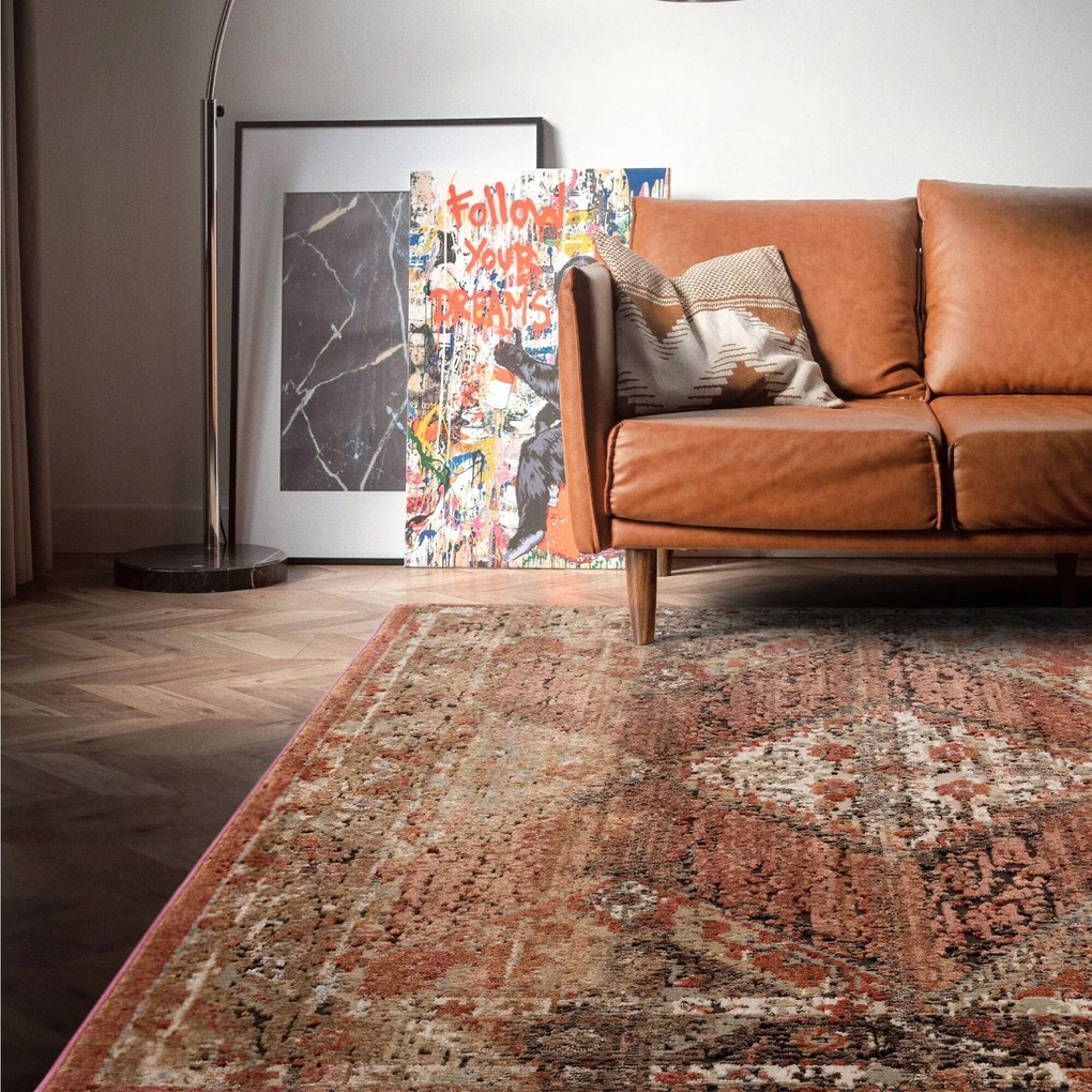 Modrý koberec Cure Blue Retro Rozměry: 155x230 cm