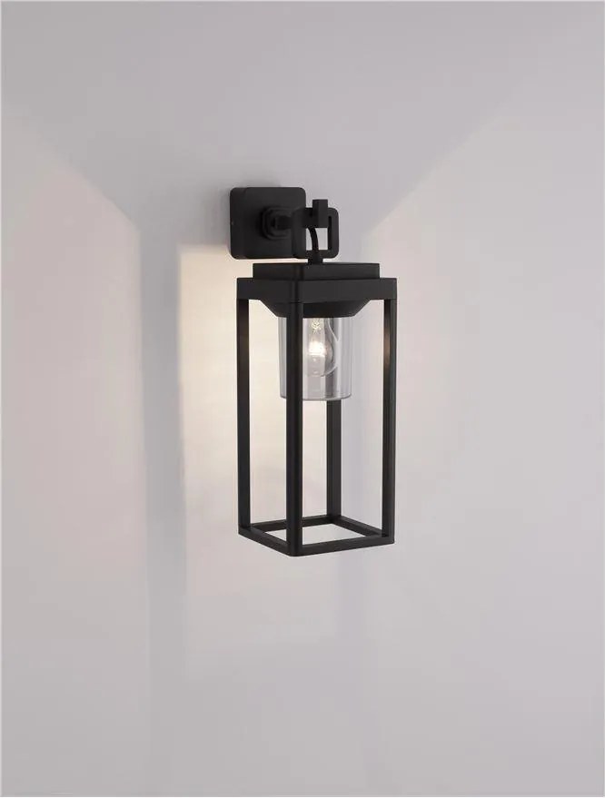 NV 9492500 Venkovní nástěnné svítidlo FIGO antracitový hliník a čirý akryl E27 1x12W 220-240V bez žárovky IP65 - NOVA LUCE