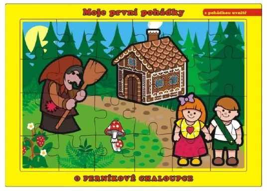 Puzzle deskové O Perníkové Chaloupce 26x17cm 24 dílků Moje první pohádky