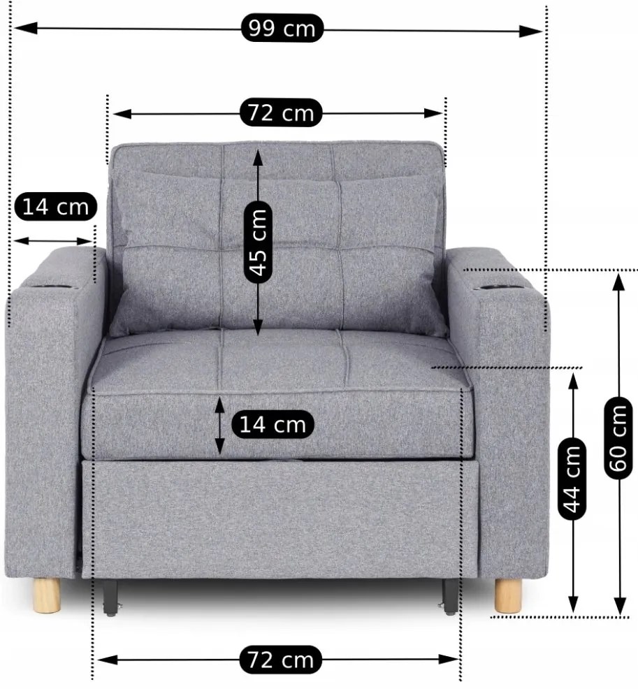Křeslo SOLOR Šedé – moderní elegance pro váš interiér Mebel Elite