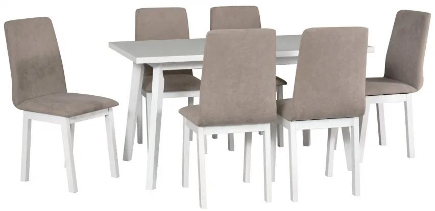 Jídelní stůl OSLO 5 deska stolu artisan, podstava stolu grafit, nohy stolu ořech