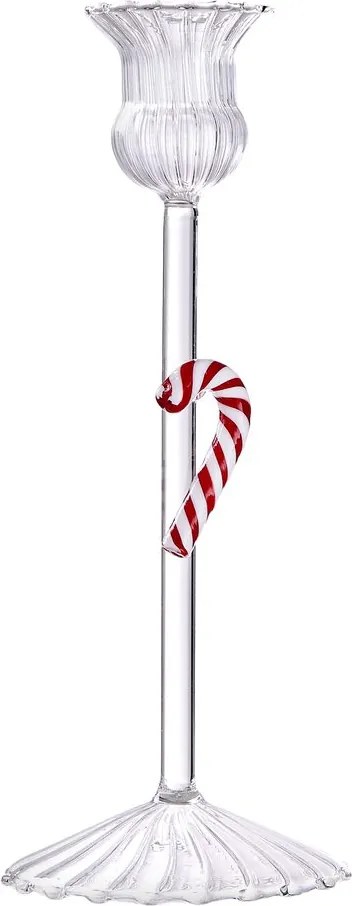 MERRY & BRIGHT Svícen "Candy Cane" - čirá