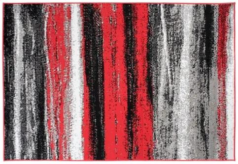 Kusový koberec moderní MAYA Pruhy Q542A červený šedý Rozměr: 180x250 cm