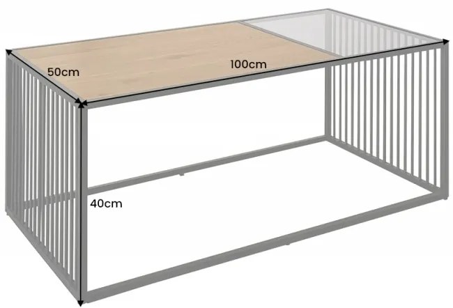 Přírodní konferenční stolek Architecture 100 cm