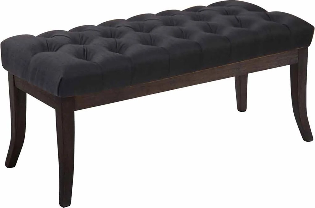 Lavice Ramses látka antik-dunkel 100 cm – černá