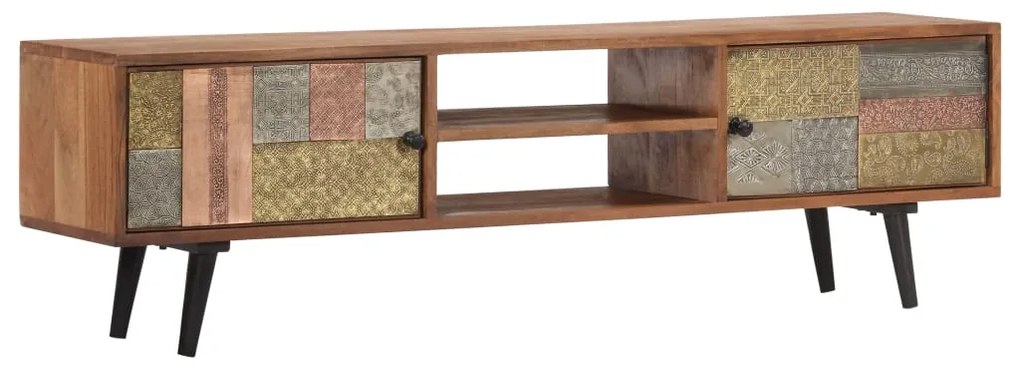 TV stolek 140 x 30 x 40 cm masivní akáciové dřevo 247682