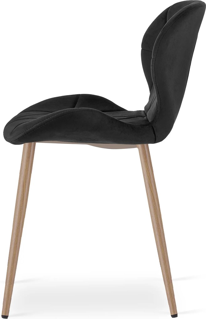 Jídelní židle MANGO VELVET, černá