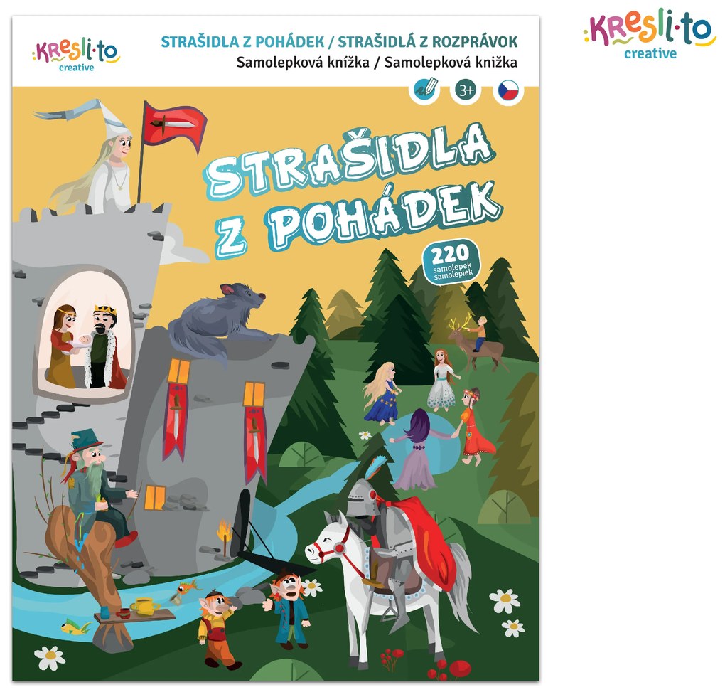 Kresli.to Strašidla z pohádek - samolepková knížka