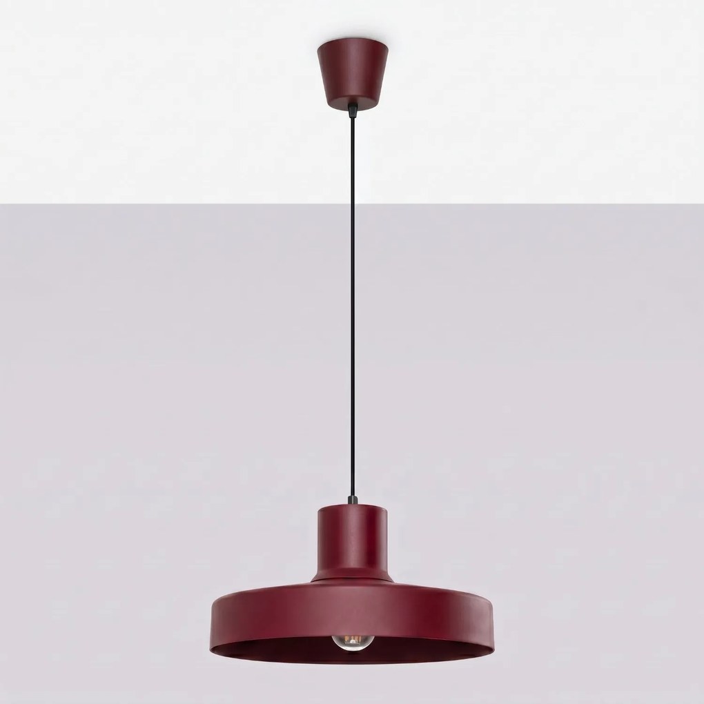 Sollux Lighting Závěsné svítidlo BILO bordó