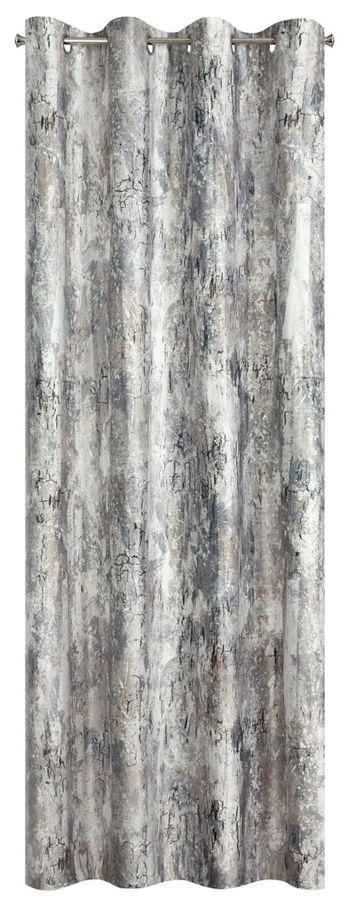 ZATEMŇOVACÍ ZÁVĚS NA KROUŽČÍCH MALIA 140X250 CM VZOROVANÁ