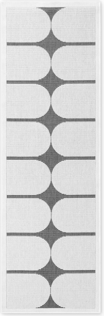 NORTHRUGS, Běhoun Duet Bowen 106244 Black/White - na ven i na doma, 80x250, černobílá, chodba / předsíň