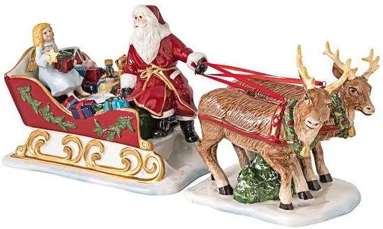 Villeroy & Boch Christmas Toys dekorace / svícen, Santovo spřežení, 36 cm 14-8327-6644