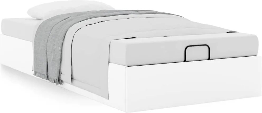 Osmanský rám postele bez matrace bílý 80x200 cm umělá kůže 3310770