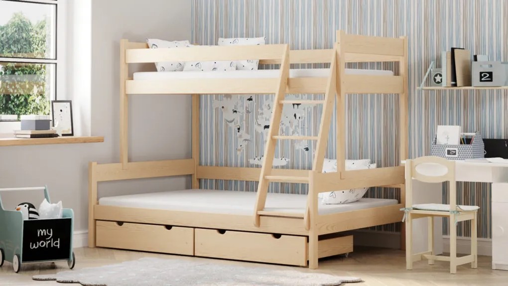 Patrová postel FAMILY pro 3 (90 / 120 x 190 cm)