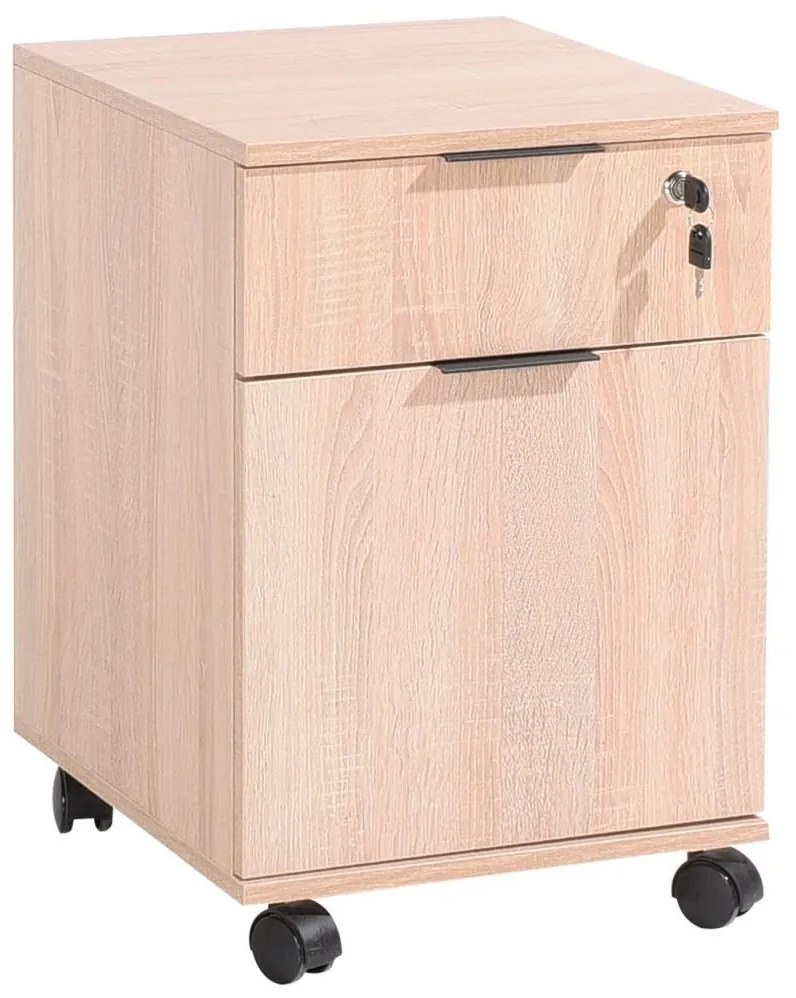 Adore Furniture Kancelářský kontejner 61x41 cm hnědá AD0087