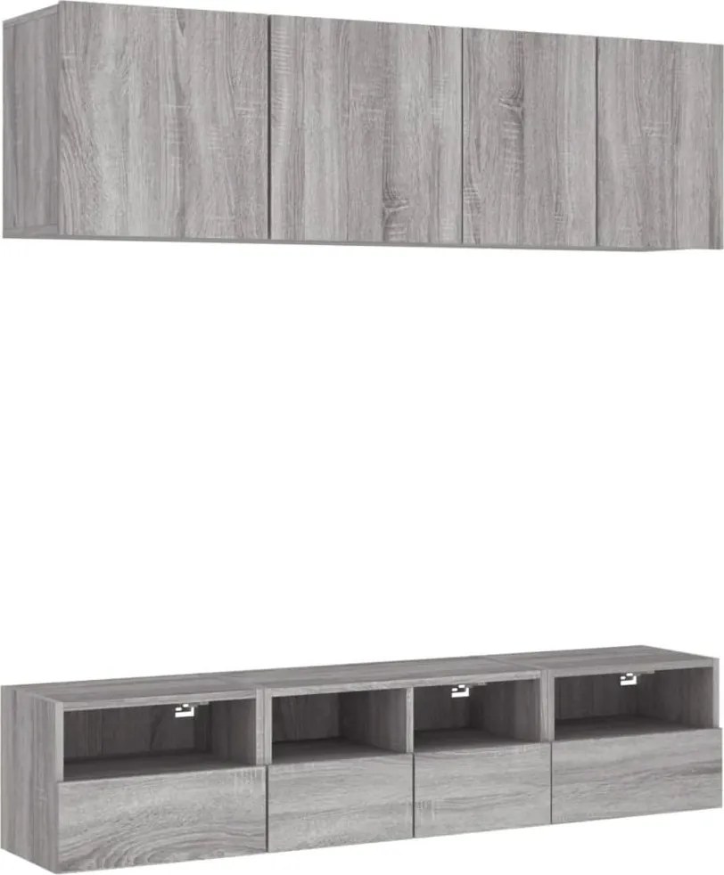 vidaXL 5dílná obývací stěna kompozitní dřevo [3216516] Barva: hnědý dub
