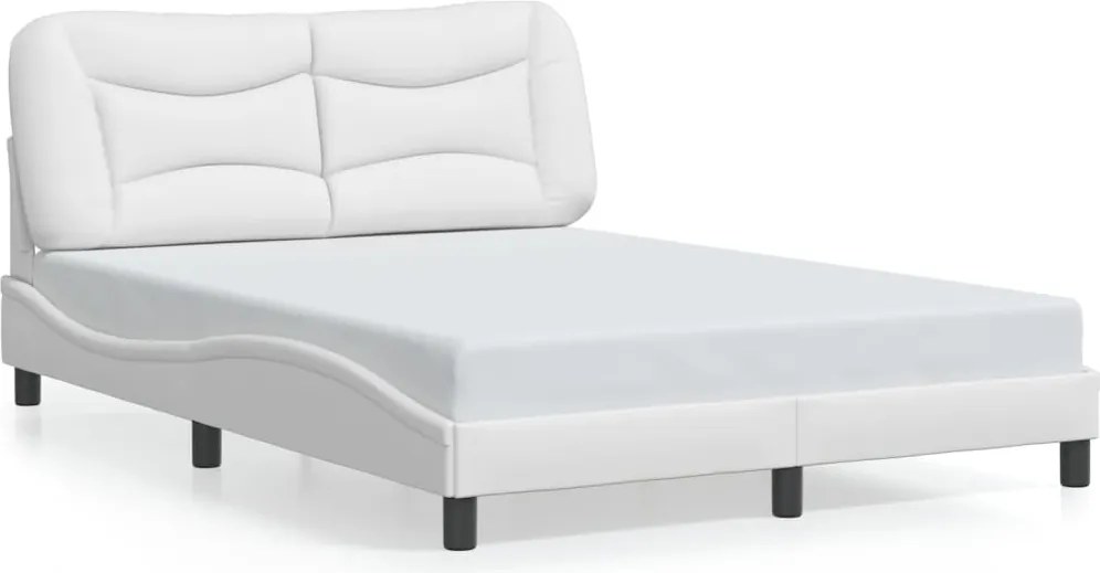 Rám postele s LED bez matrace Hvar bílý 140 x 190 cm 3213928