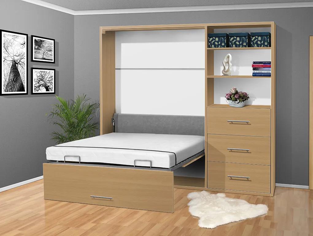 Nabytekmorava Výklopná postel VS 2054 P - 200x160 cm barva lamina: Buk 381, nosnost postele +vyšší nosnost o 20kg