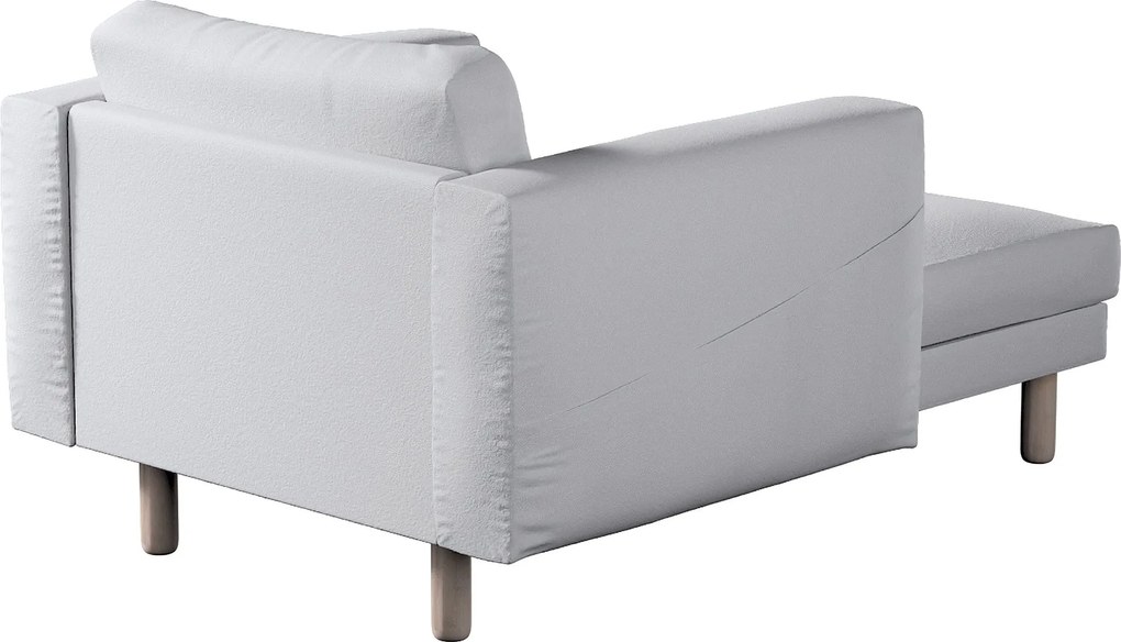 Potah na IKEA Norsborg šezlong s loketními opěrkami barva bílá látka pletený vzor