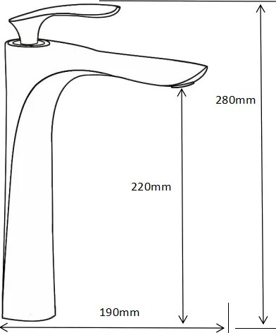 Mexen Lily - VYSOKÁ BATERIE UMYVADLOVÁ, Chromová, 73610-00