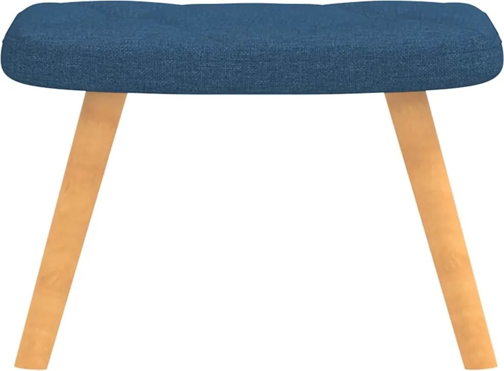 Relaxační křeslo se stoličkou modré textil 327538