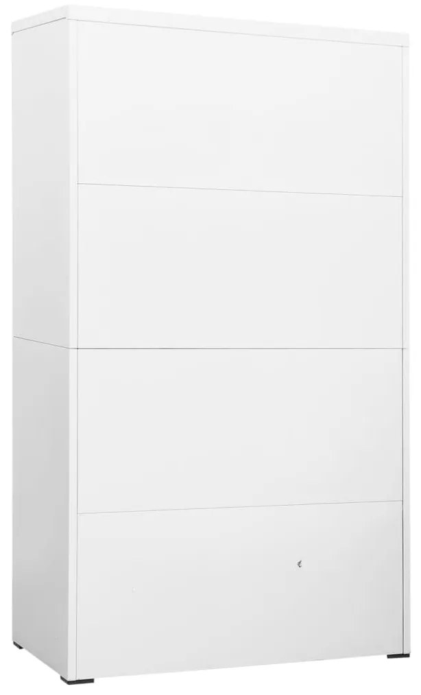 Kancelářská skříň bílá 90 x 46 x 164 cm ocel - Default Title