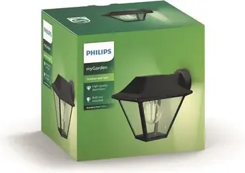 Philips Alpenglow 16495/30/PN černá / Venkovní nástěnné svítidlo / E27