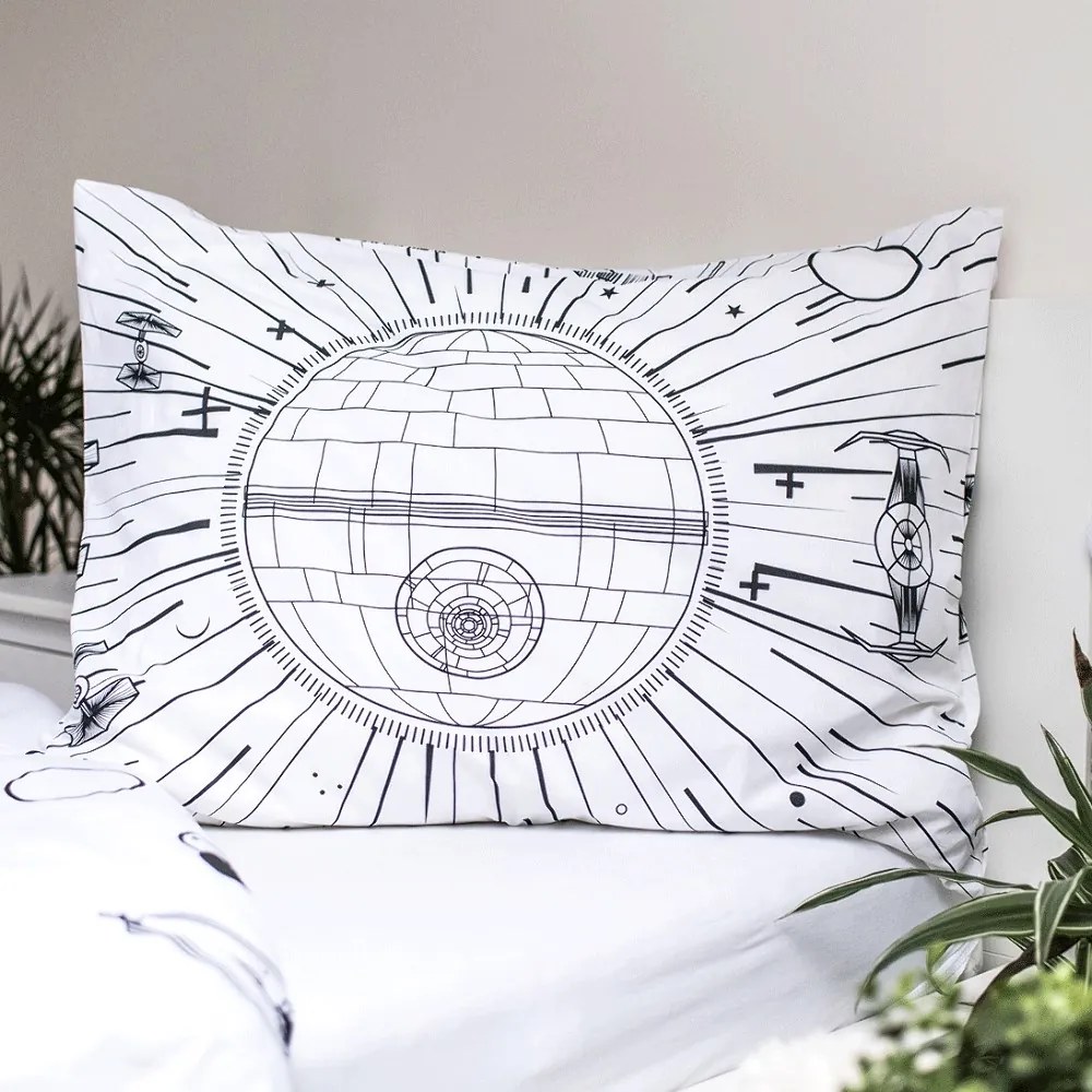 Jerry Fabrics Star Wars svítící ve tmě povlečení 140x200 Star Wars 1629 bavlněný povlak na polštář 70x90