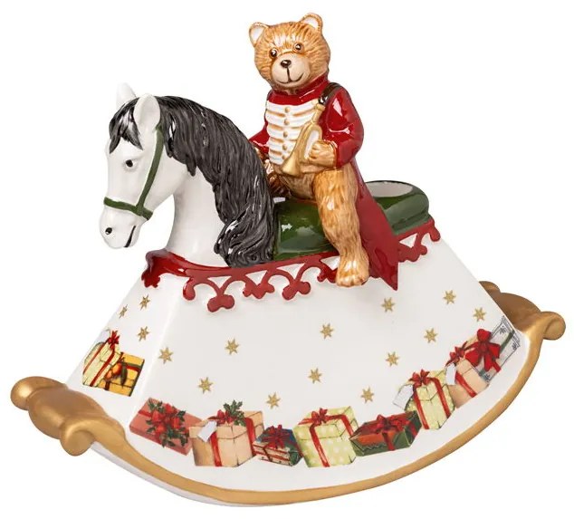 Villeroy & Boch Svícen v podobě houpajícího koně Christmas Toys, 21,5 x 16,9 cm 14-8327-6551