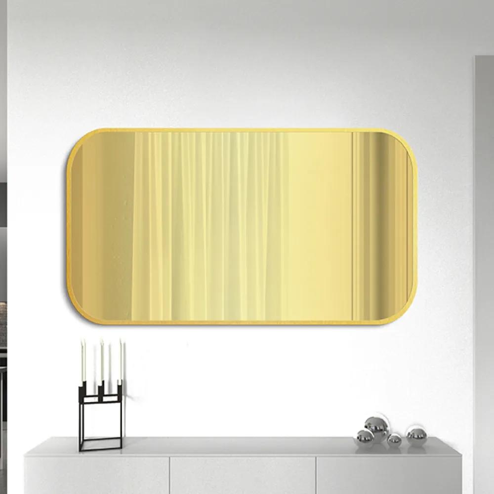 Zrcadlo Mirel SLIM Gold - gold glass Rozměr: 50 x 100 cm